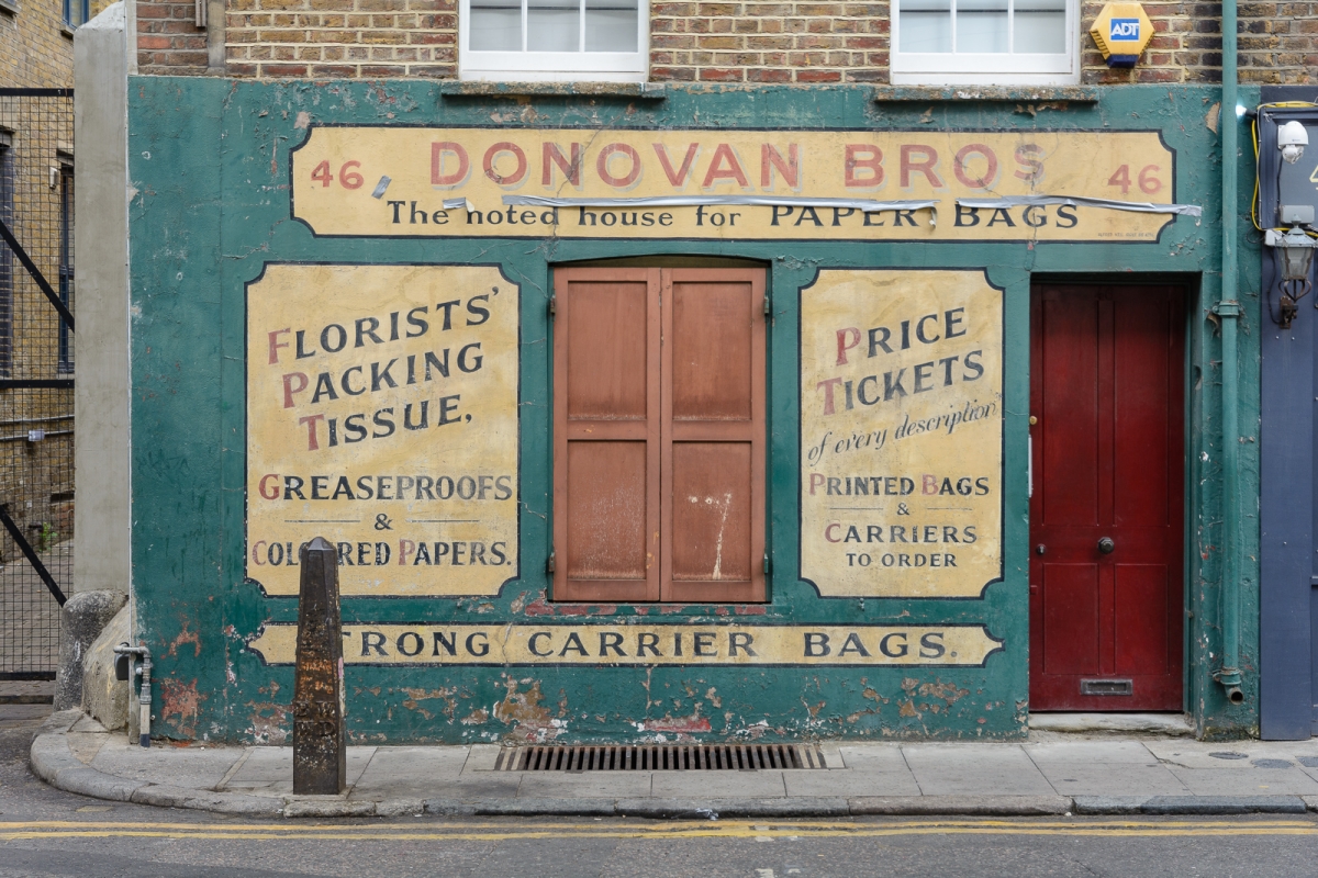 The Donovan Bros Sign at 46 Crispin Street | Ghostsigns