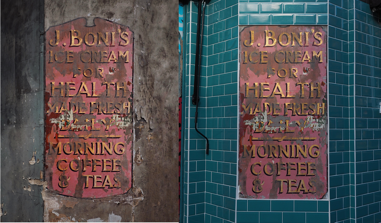 Ice Cream for Health, says J. Boni in Edinburgh | Ghostsigns